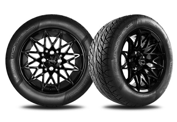 14" Solid Gloss Black Athena Wheel with 215/50R14 Morpheus Tire – Viers ...